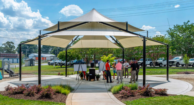 Multi-Level Sail Shade Structures for Sun Protection