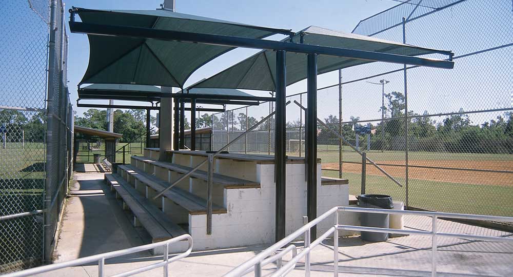 Shade Systems Double Cantilever fabric shade structures