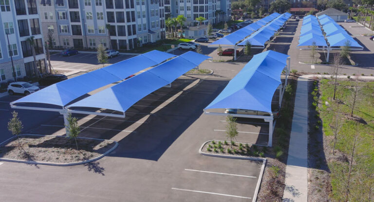 Cantilever Parking Shade Structures | Vehicle Protection & UV Cover