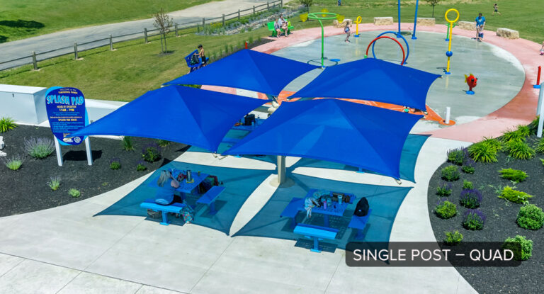 Single Post Double & Quad Shade Systems | Multi-Canopy